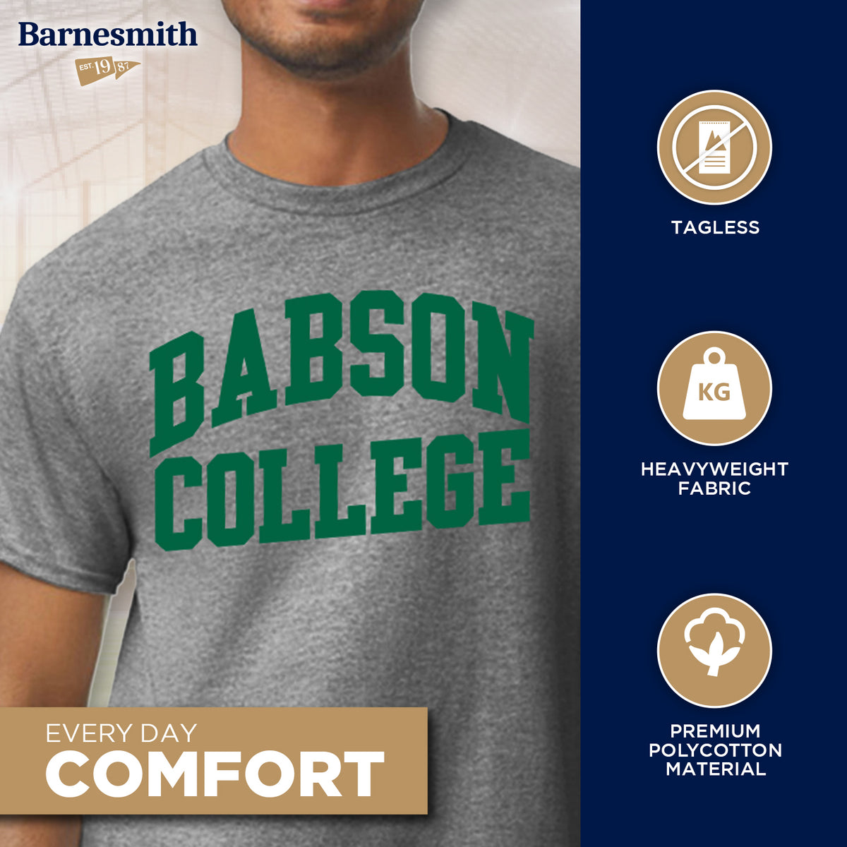 Babson College Classic T-Shirt (Charcoal Grey) – Barnesmith