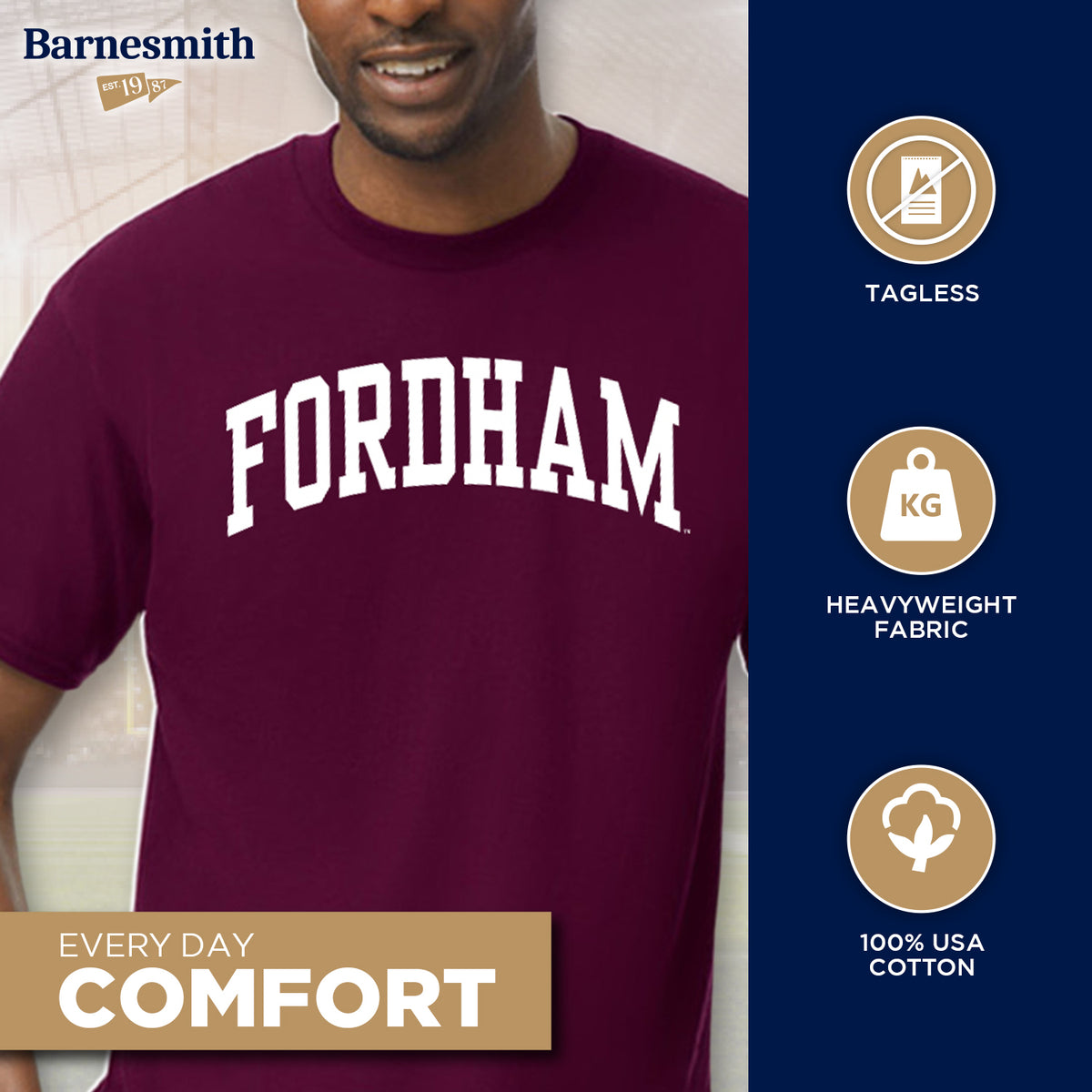 Fordham University Classic T-Shirt (Maroon) – Barnesmith