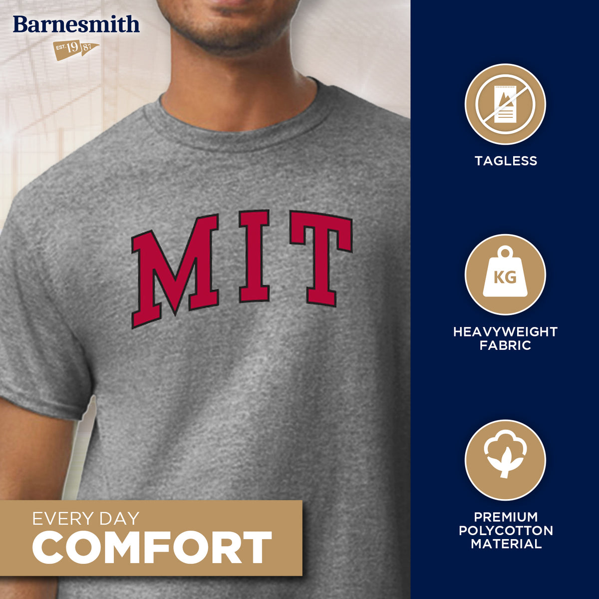 MIT Classic T-Shirt (Charcoal Grey) – Barnesmith