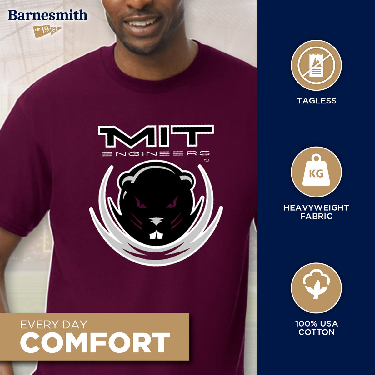 Massachusetts Institute of Technology MIT Spirit T-Shirt (Maroon ...