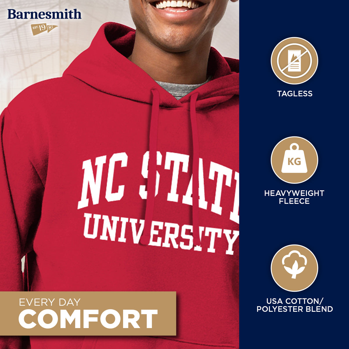 North Carolina State University Classic Hood (Red) – Barnesmith
