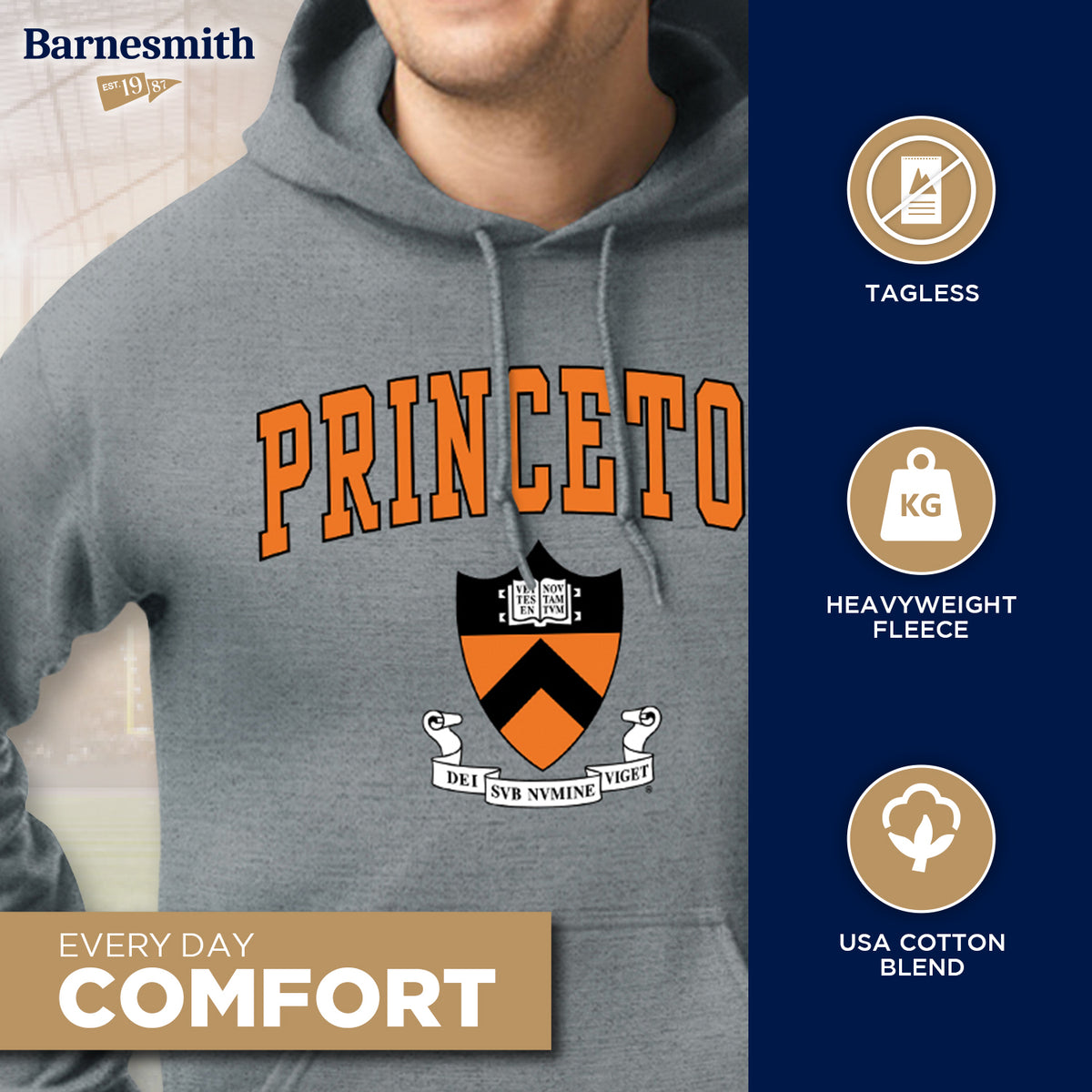 Princeton Heritage Hooded Sweatshirt II (Charcoal Grey) – Barnesmith