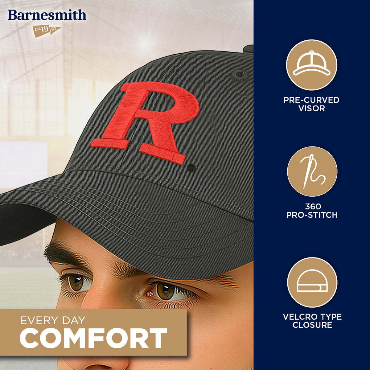 Rutgers University Spirit Baseball Hat One-Size (Black) – Barnesmith