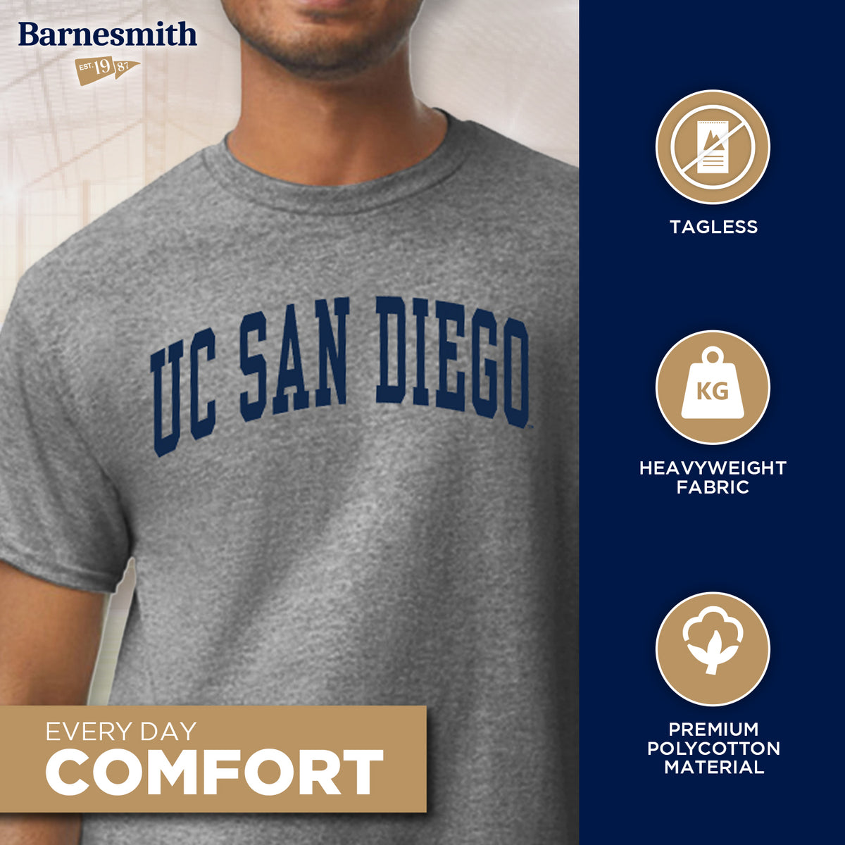 UC San Diego Classic T-Shirt (Charcoal Grey) – Barnesmith