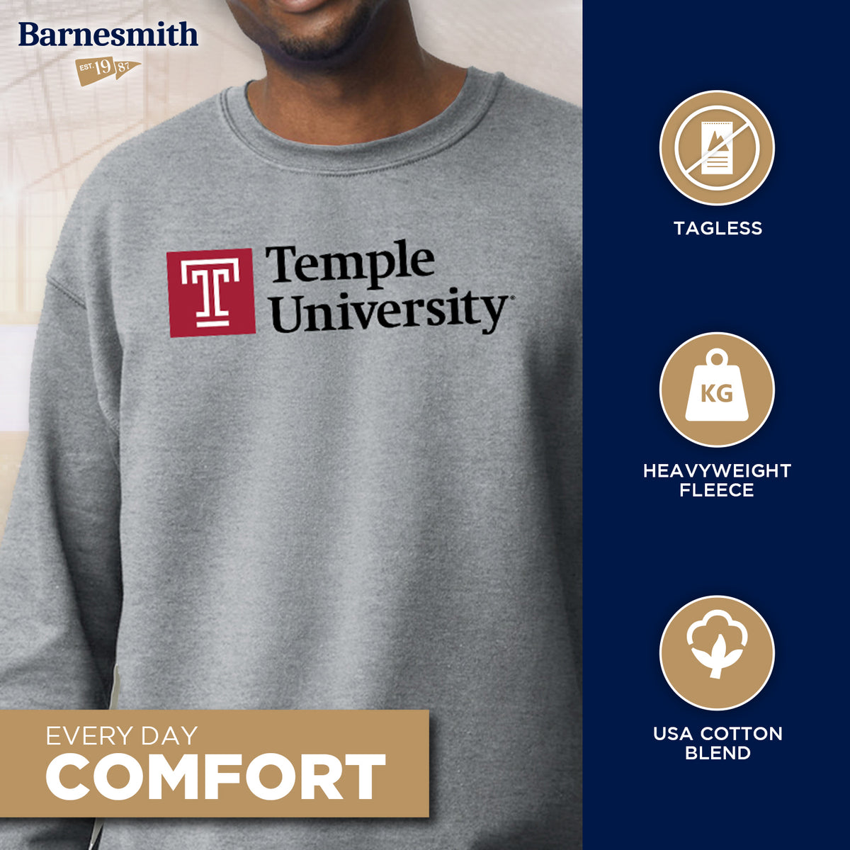 Temple University Heritage Sweatshirt II (Charcoal Grey) – Barnesmith